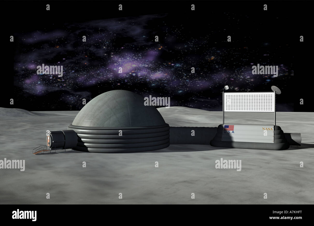 Moon base illustration hi-res stock photography and images - Alamy