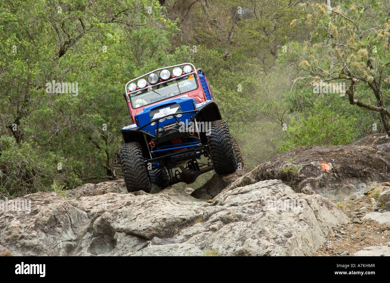 Traversing rocky country Stock Photo - Alamy
