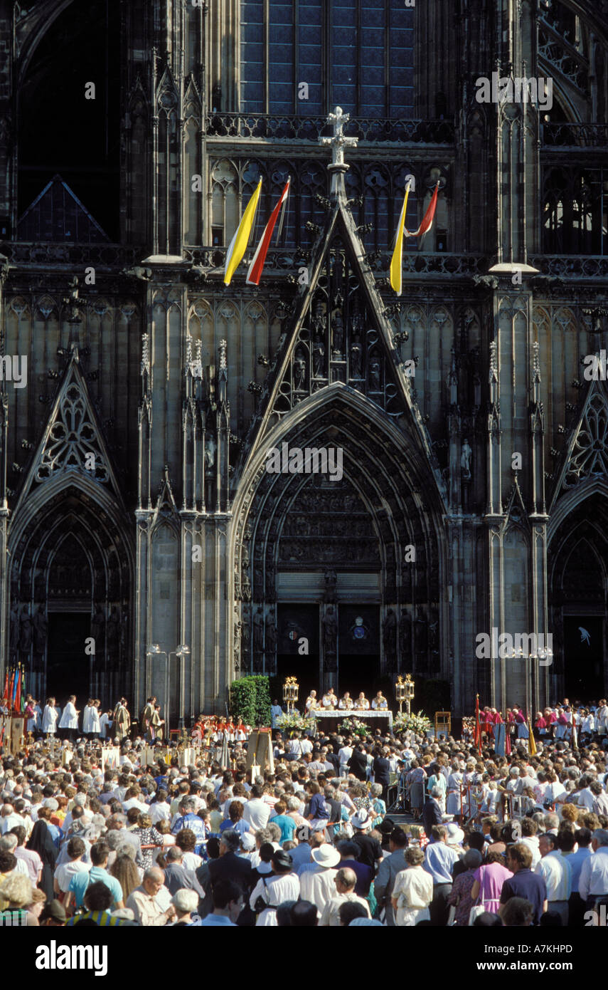 Corpus Christi procession in front of Cathedral Cologne North Rhine ...