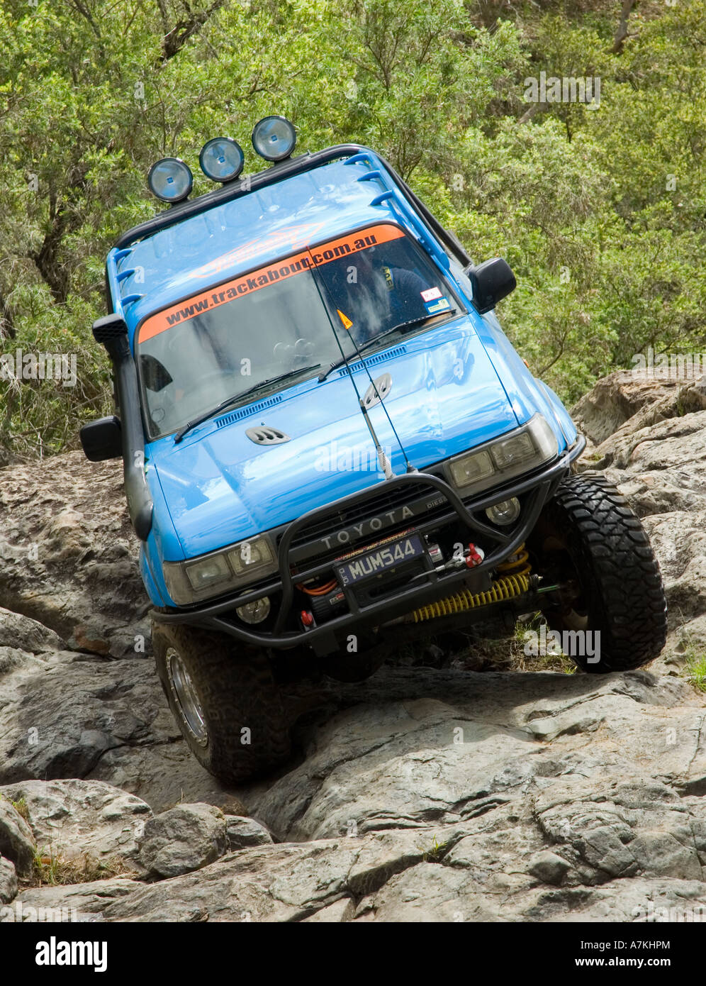 Traversing rocky country Stock Photo - Alamy