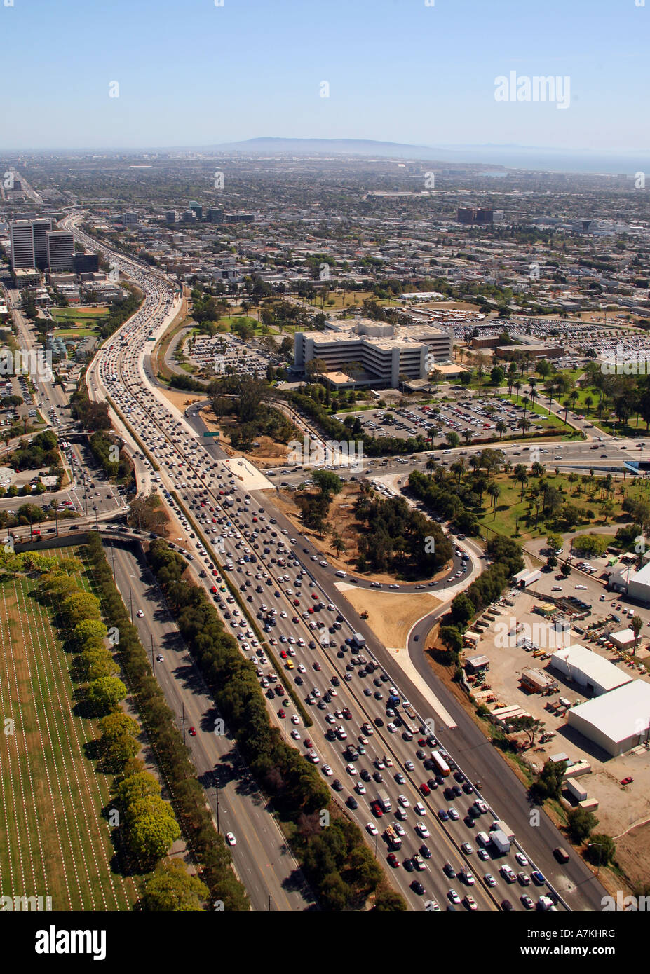 Aerial 405 freeway hi-res stock photography and images - Alamy