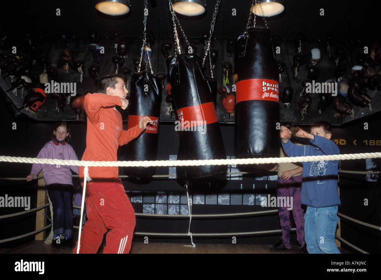 Boxing ring for children at Deutsches Sport und Olympiamuseum museum ...