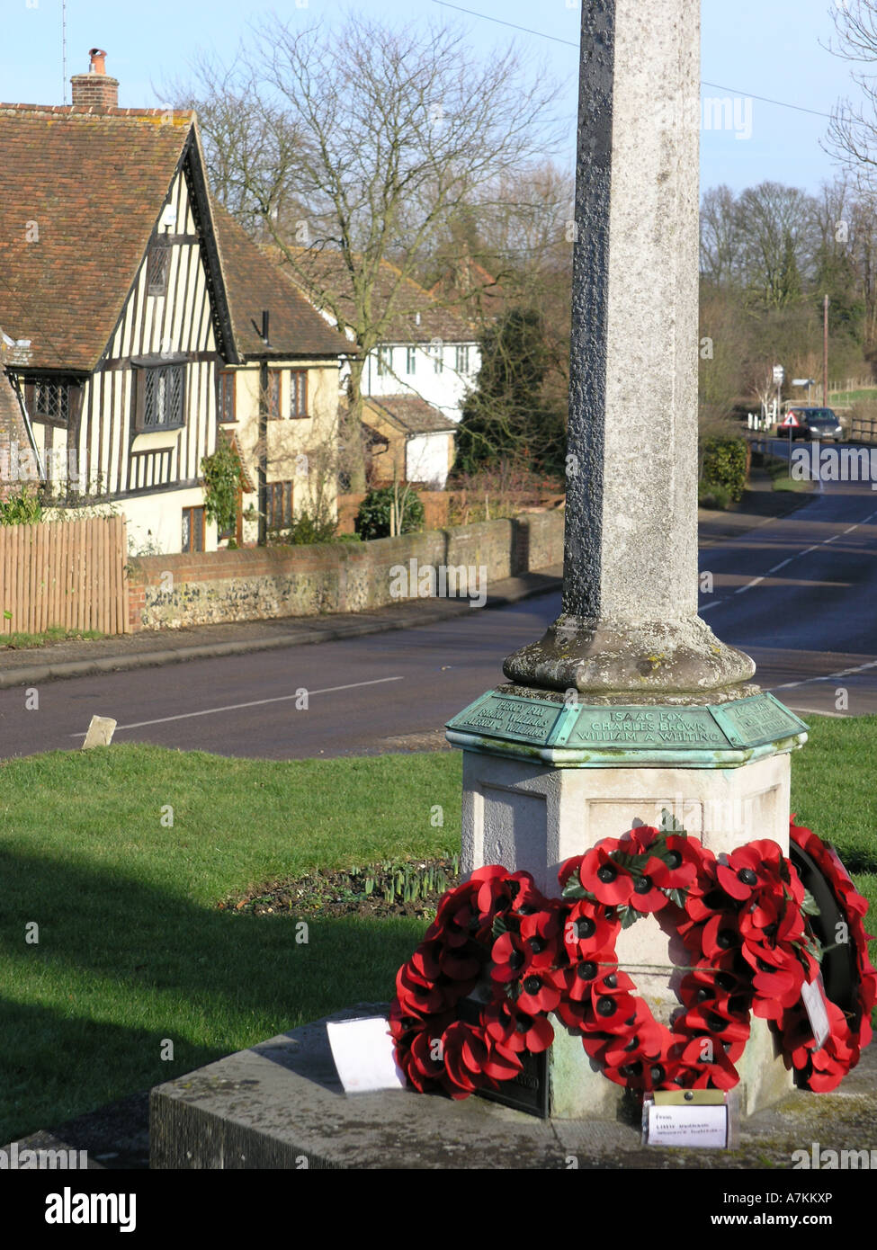 little hadham war memorial hertfordshire england uk gb Stock Photo - Alamy