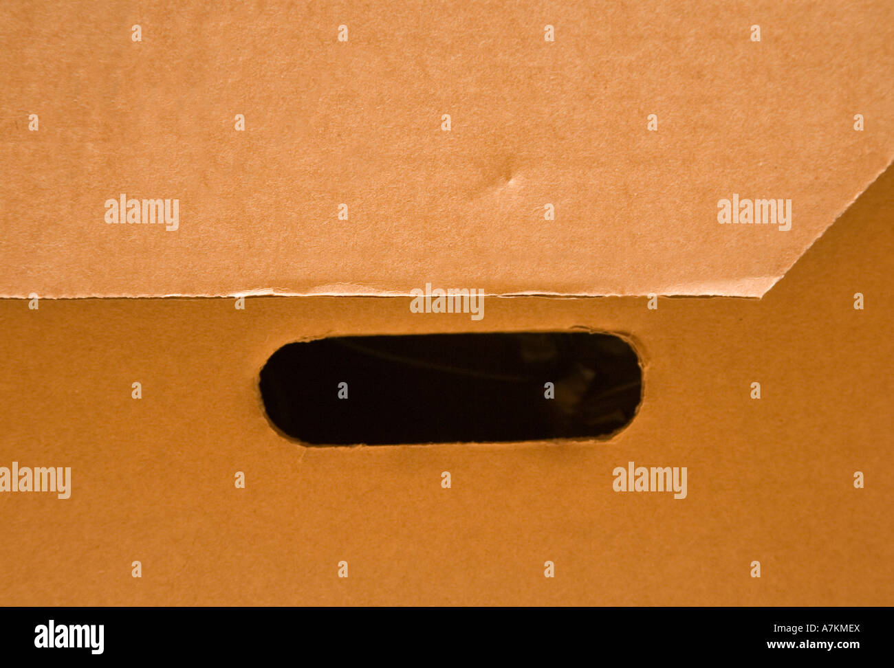 Detail of the side of a cardboard box Stock Photo - Alamy
