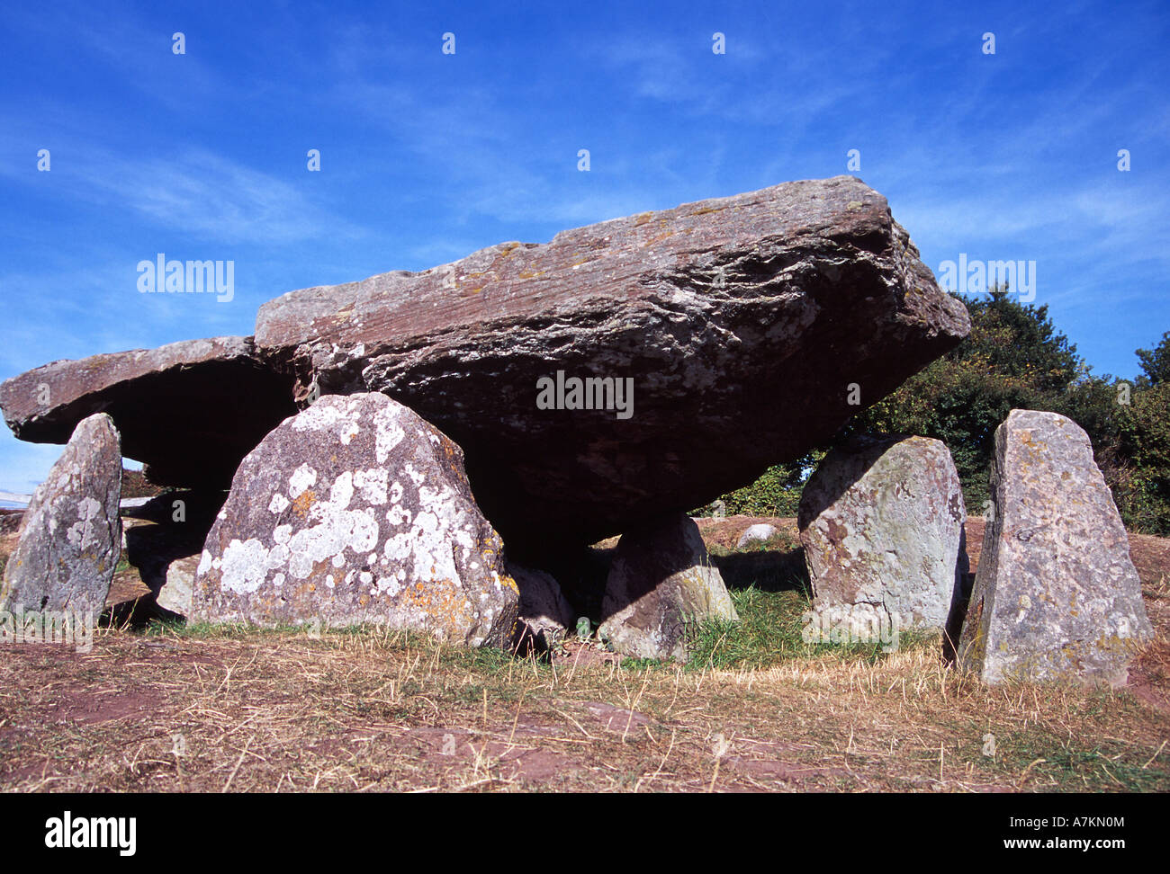 Neolithic chambered tomb Herefordshire near Hay-on-Wye england uk gb ...