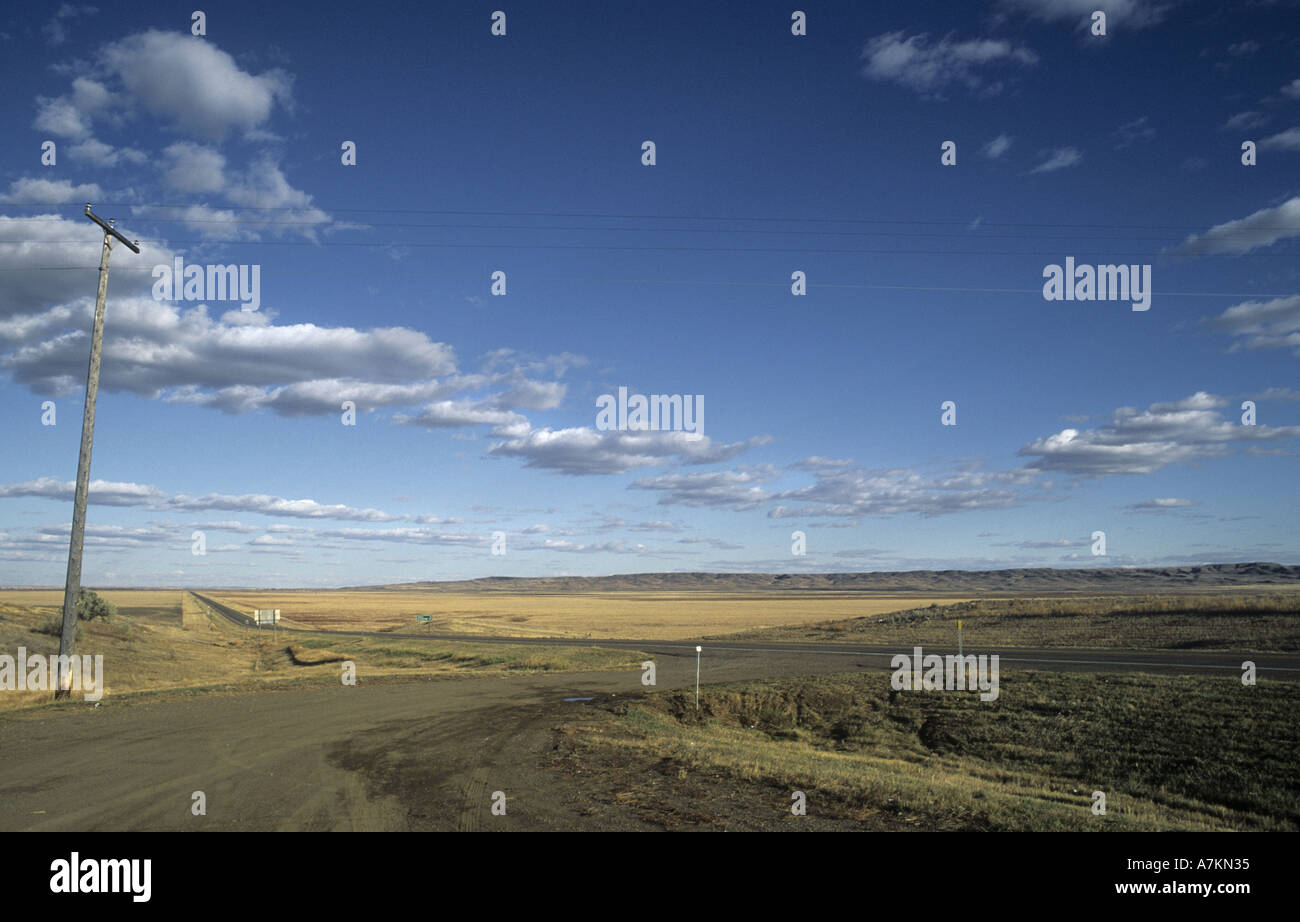 Flat prairies of Montana Stock Photo - Alamy