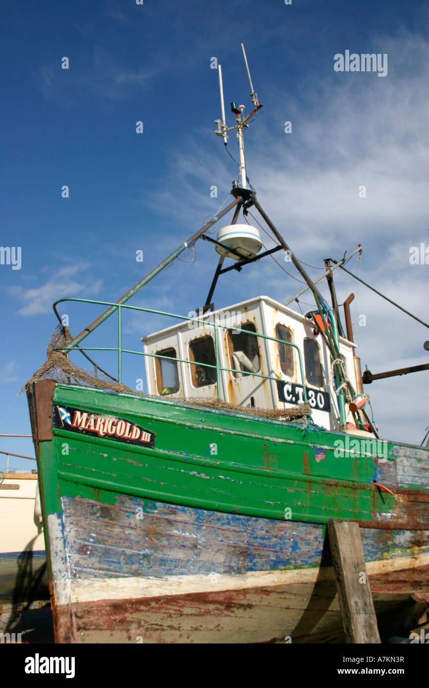 castletown wooden fishing boat isle of man uk gb Stock Photo - Alamy