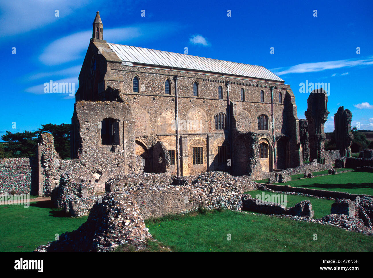 binham abbey ruins norfolk east anglia england uk gb Stock Photo - Alamy