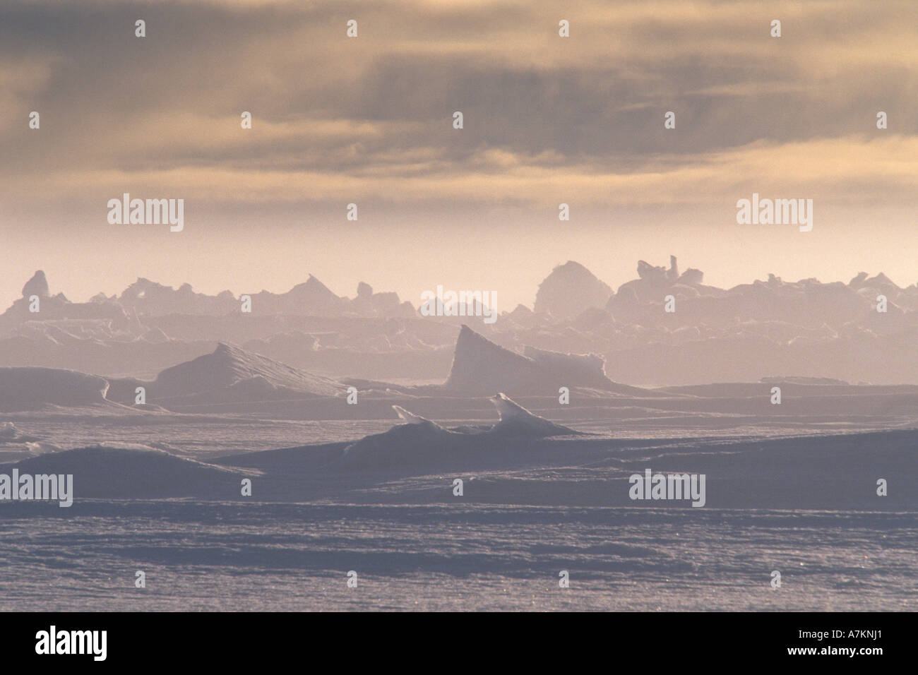 snow ice fog Lancaster Sound Canada Arctic Lancaster Sound Nunavut ...