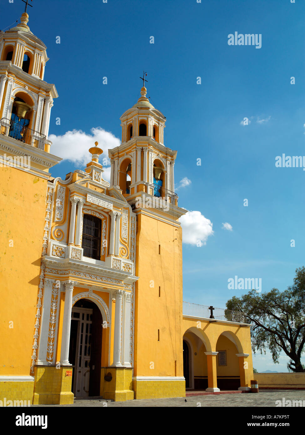 The church of Santuario de Nuestra Senora de los Remedios atop the ...
