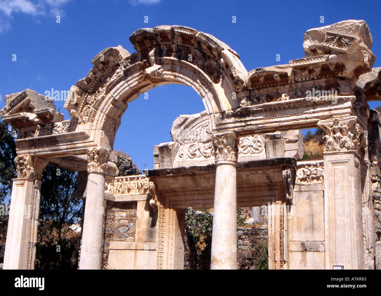 Temple of Hadrian Ruins of Ephesus Turkey Stock Photo - Alamy