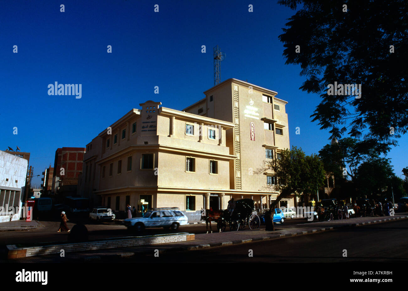Aswan Egypt Telecom Egypt Exchange Building Communications Tower Stock ...