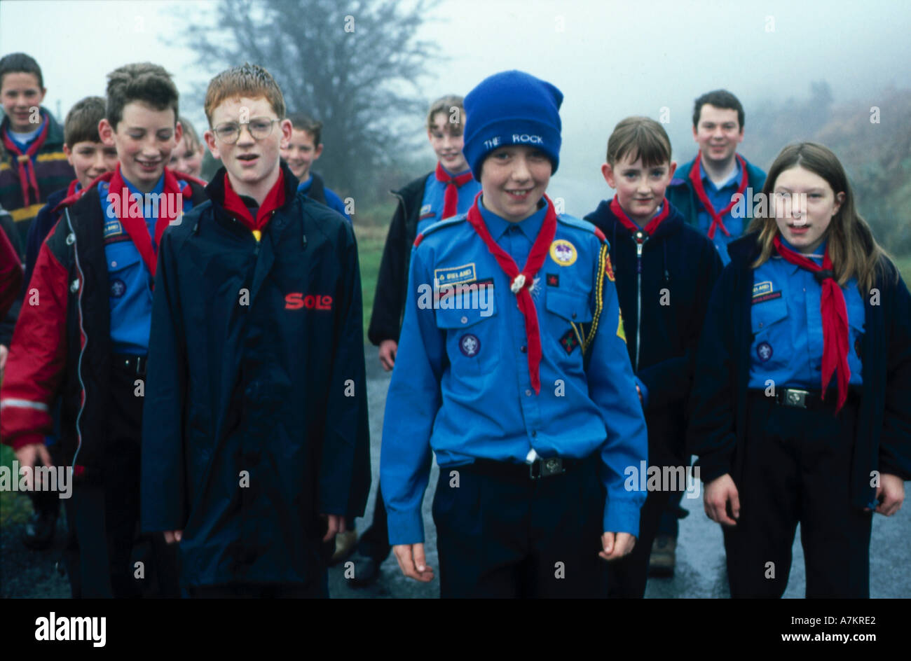 Irish scouts in the Dublin Mountains South Ireland Stock Photo - Alamy