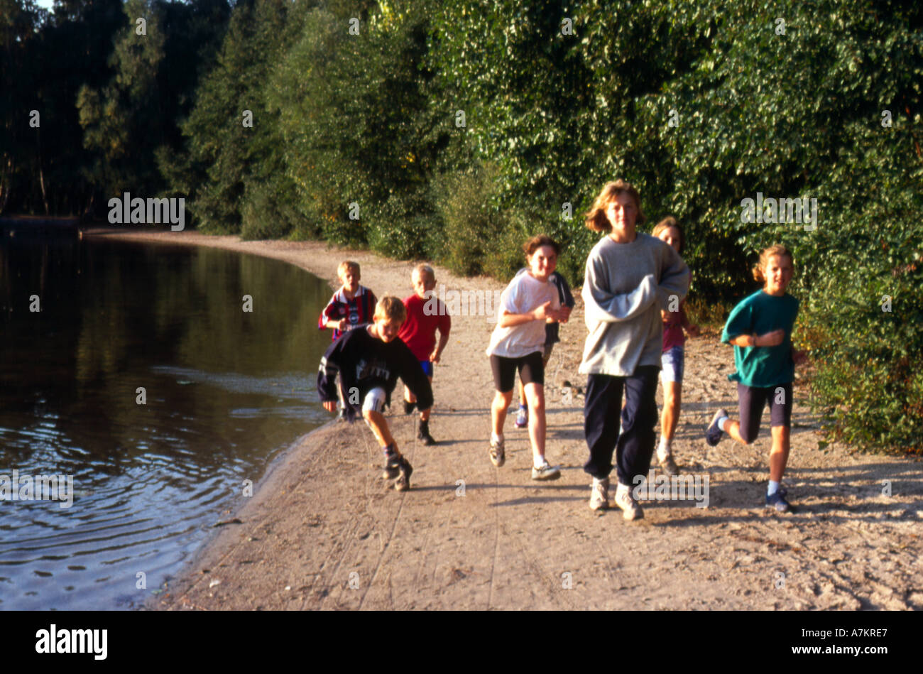 Kids chasing trees hi-res stock photography and images - Alamy
