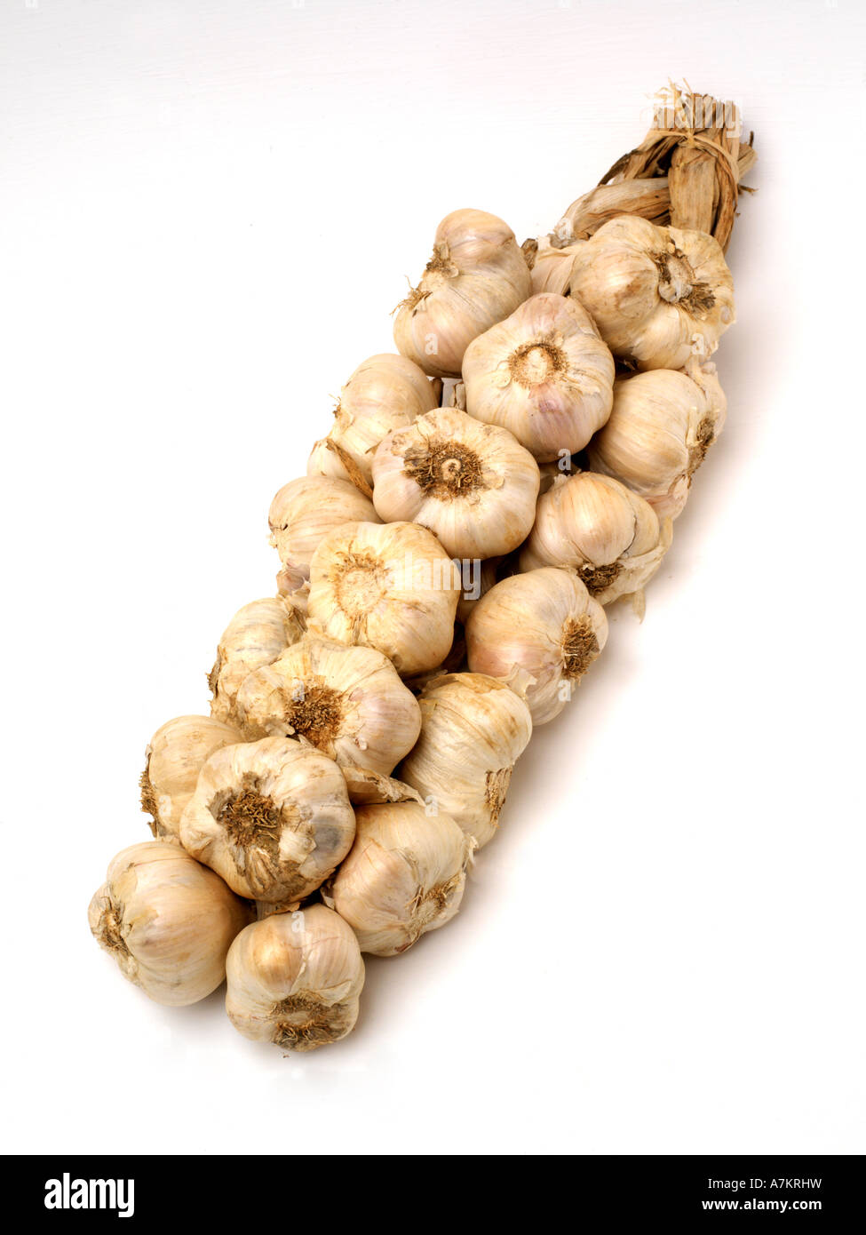 String of Garlic Stock Photo - Alamy