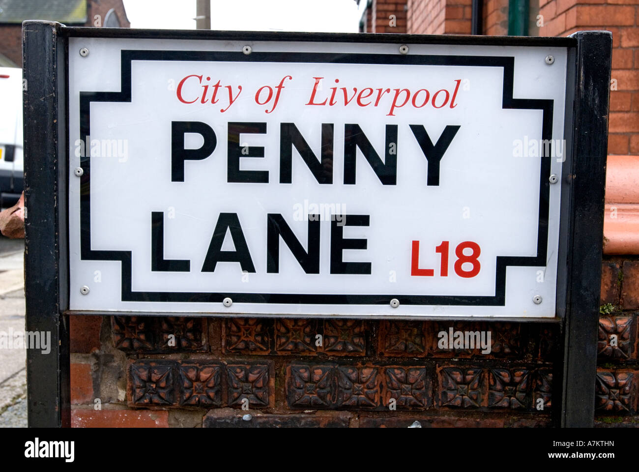 Penny Lane street sign in Allerton Liverpool Stock Photo - Alamy