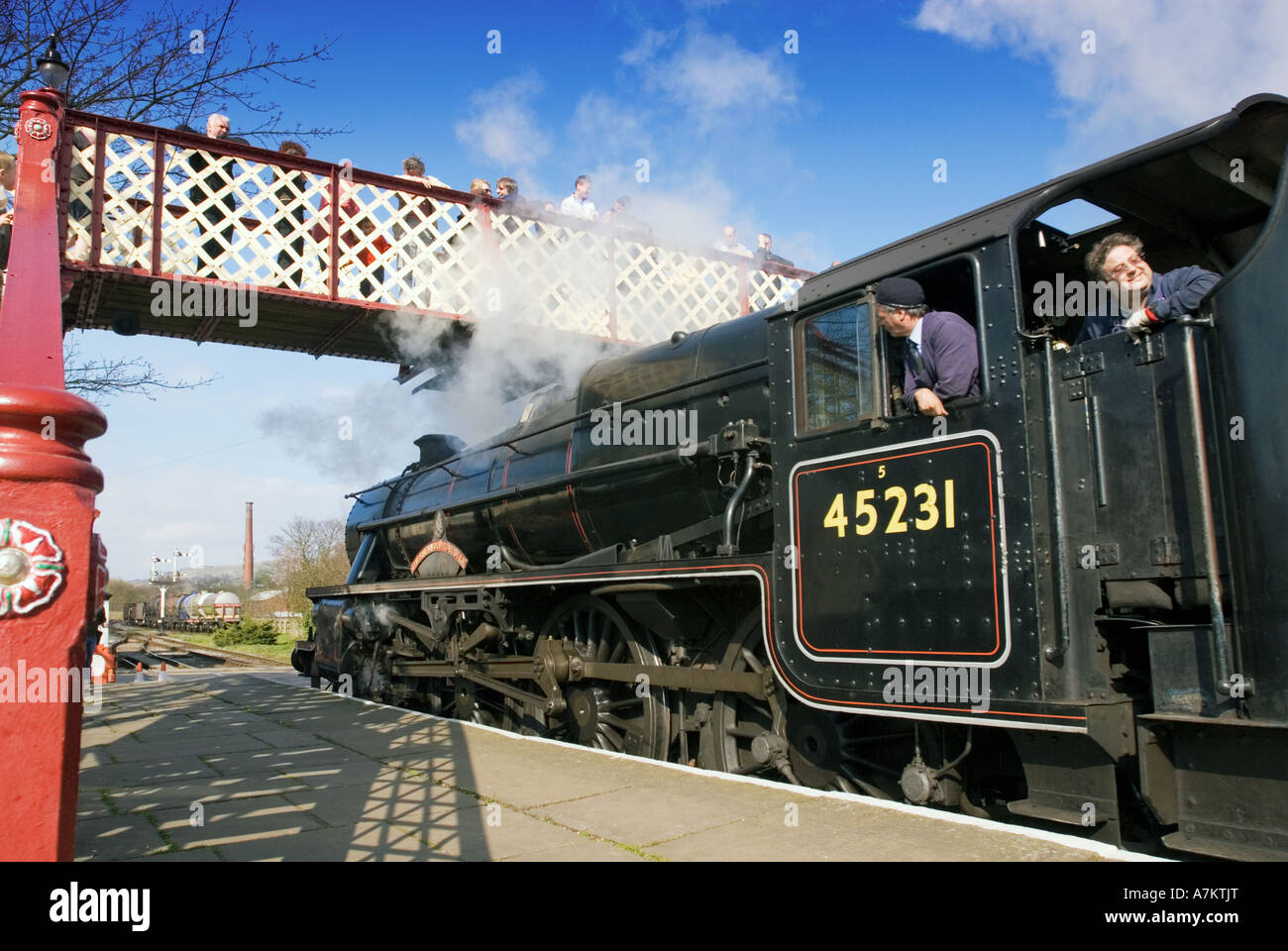 The Sherwood Forester steam engine pictured at Ramsbottom station on ...
