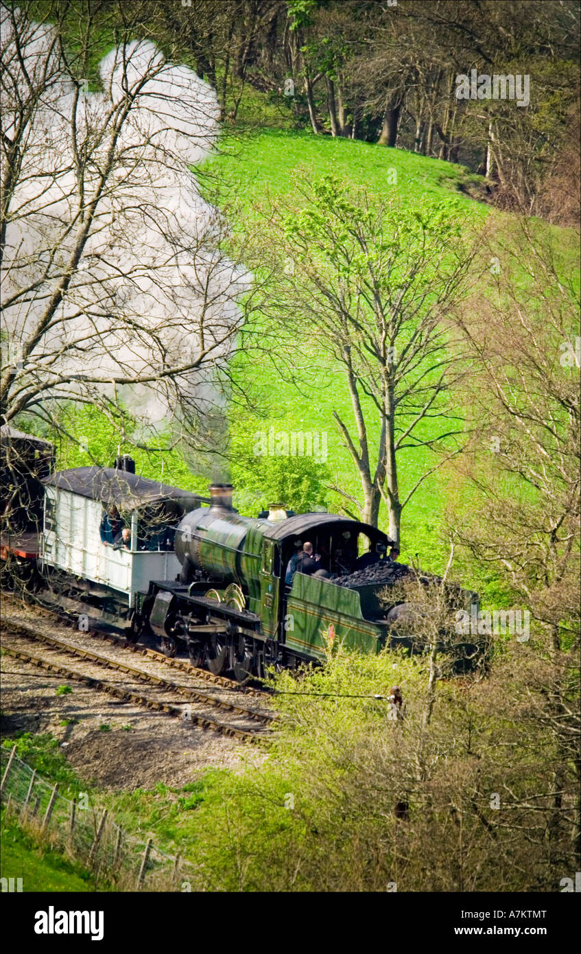 A steam goods train on the Llangollen heritage railway Stock Photo - Alamy