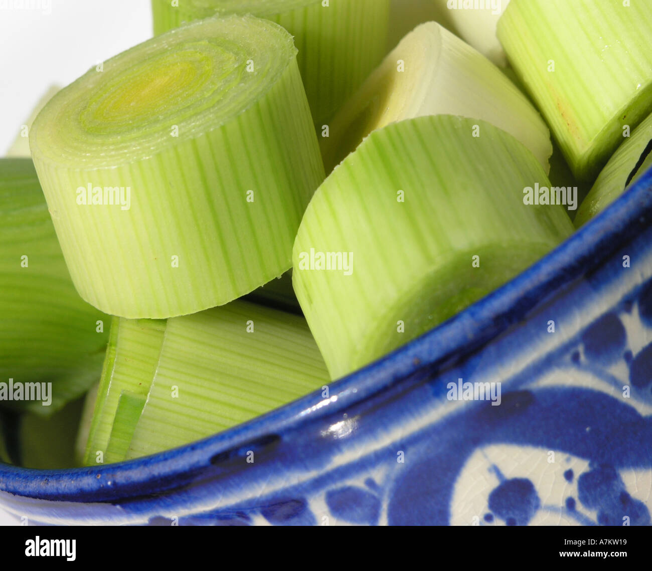 Chopped leeks in bowl hi-res stock photography and images - Alamy