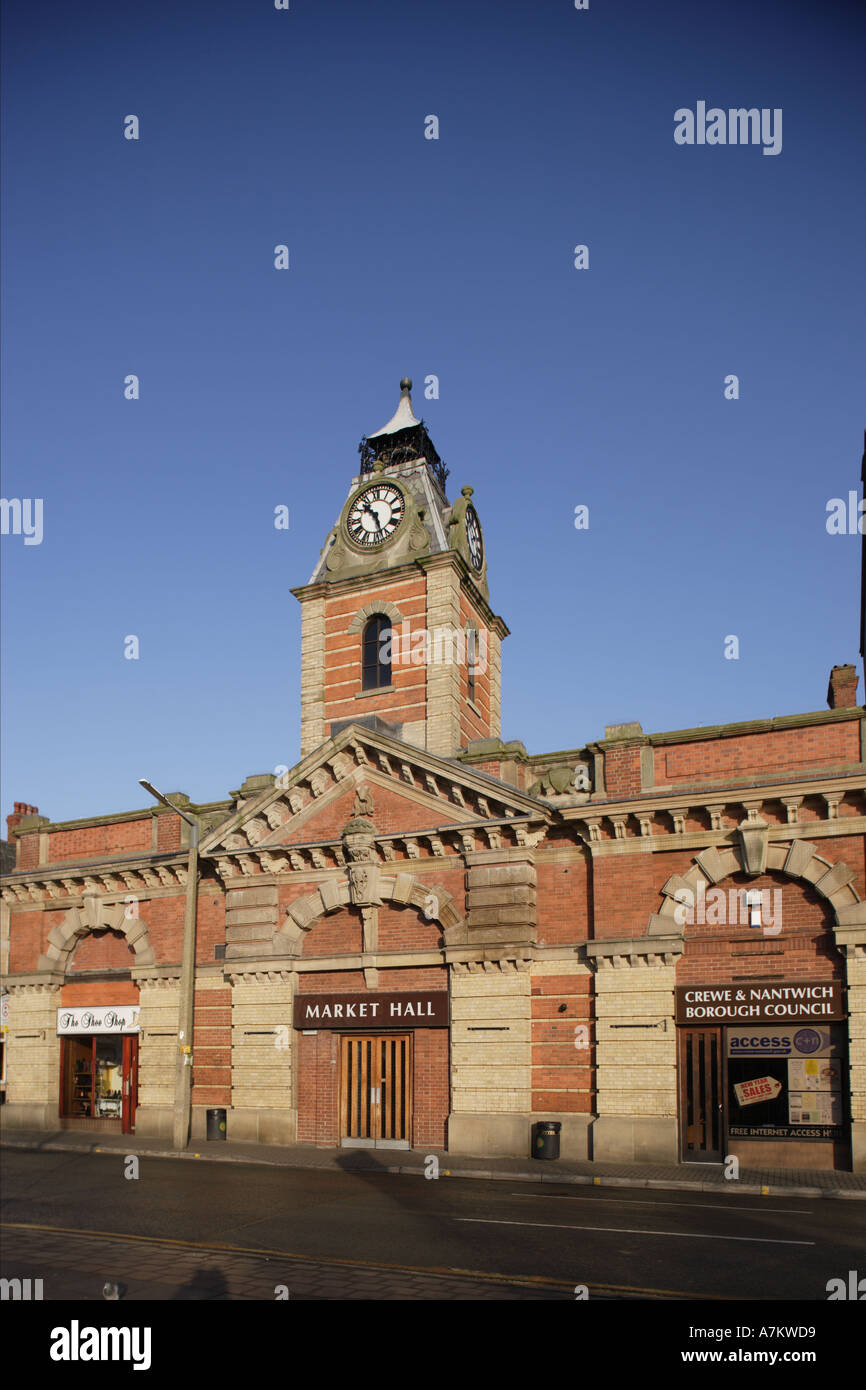Market hall in Crewe UK Stock Photo - Alamy