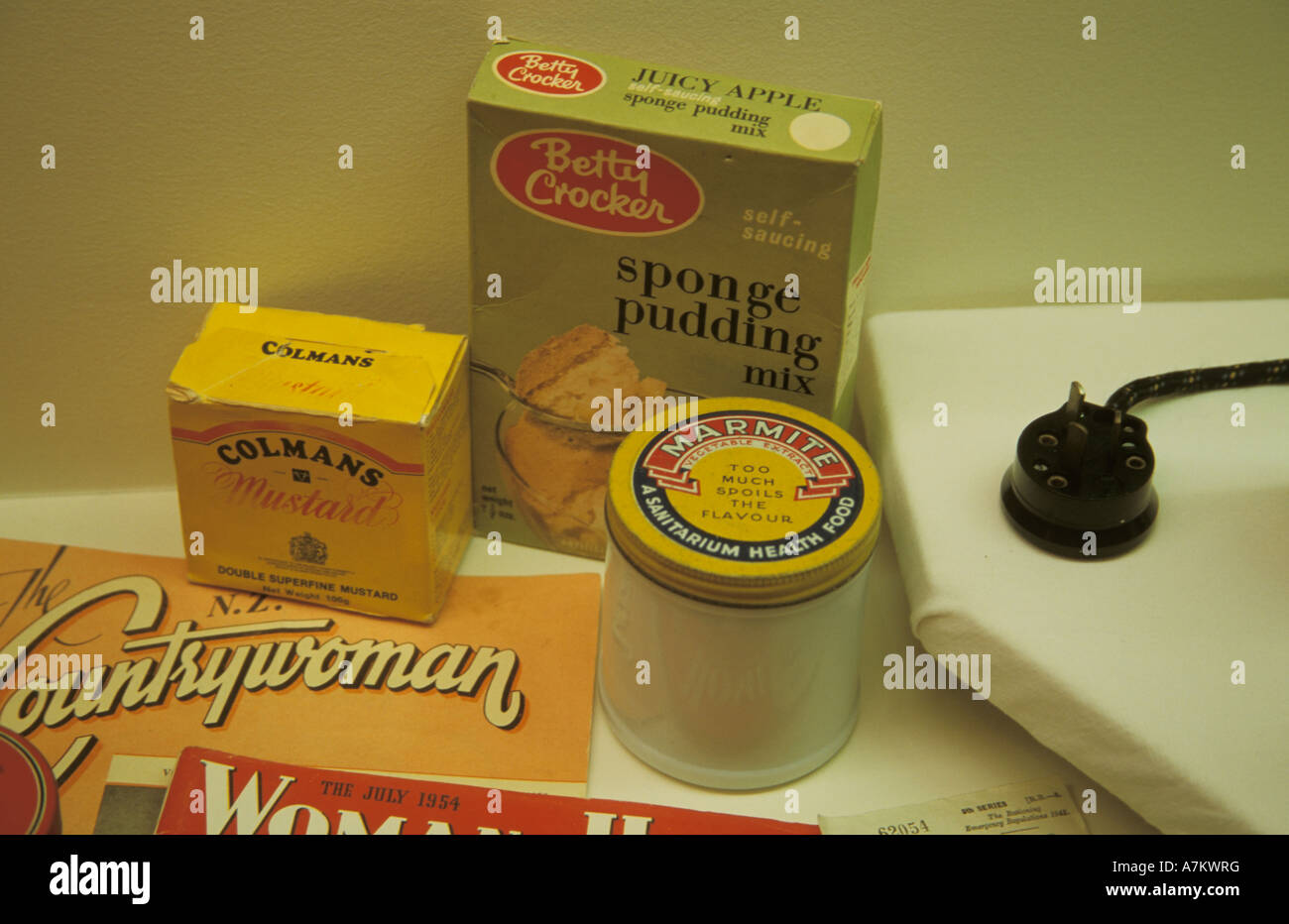 Museum New Zealand Akaroa Food packaging Stock Photo - Alamy