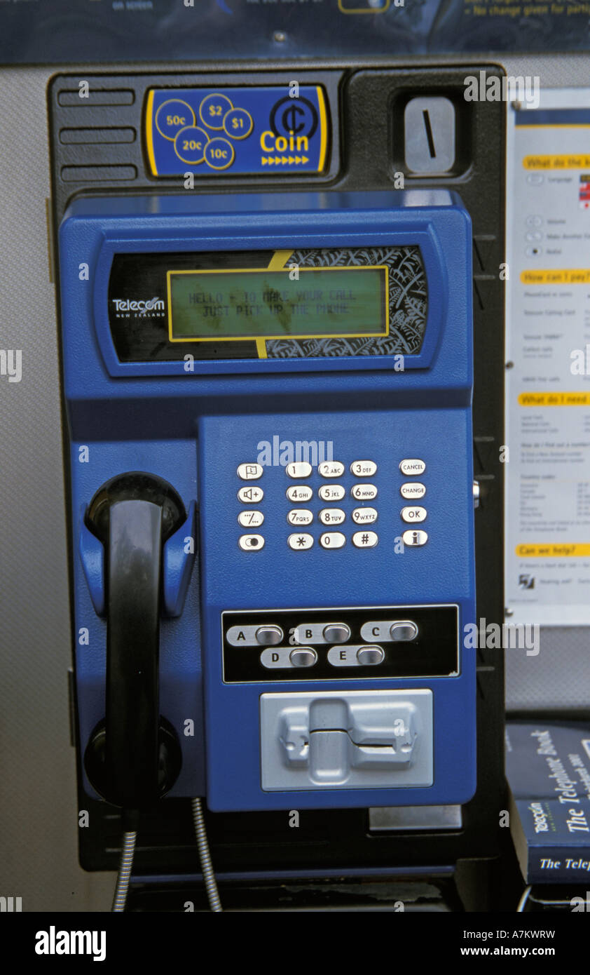 New zealand telephone box hi-res stock photography and images - Alamy