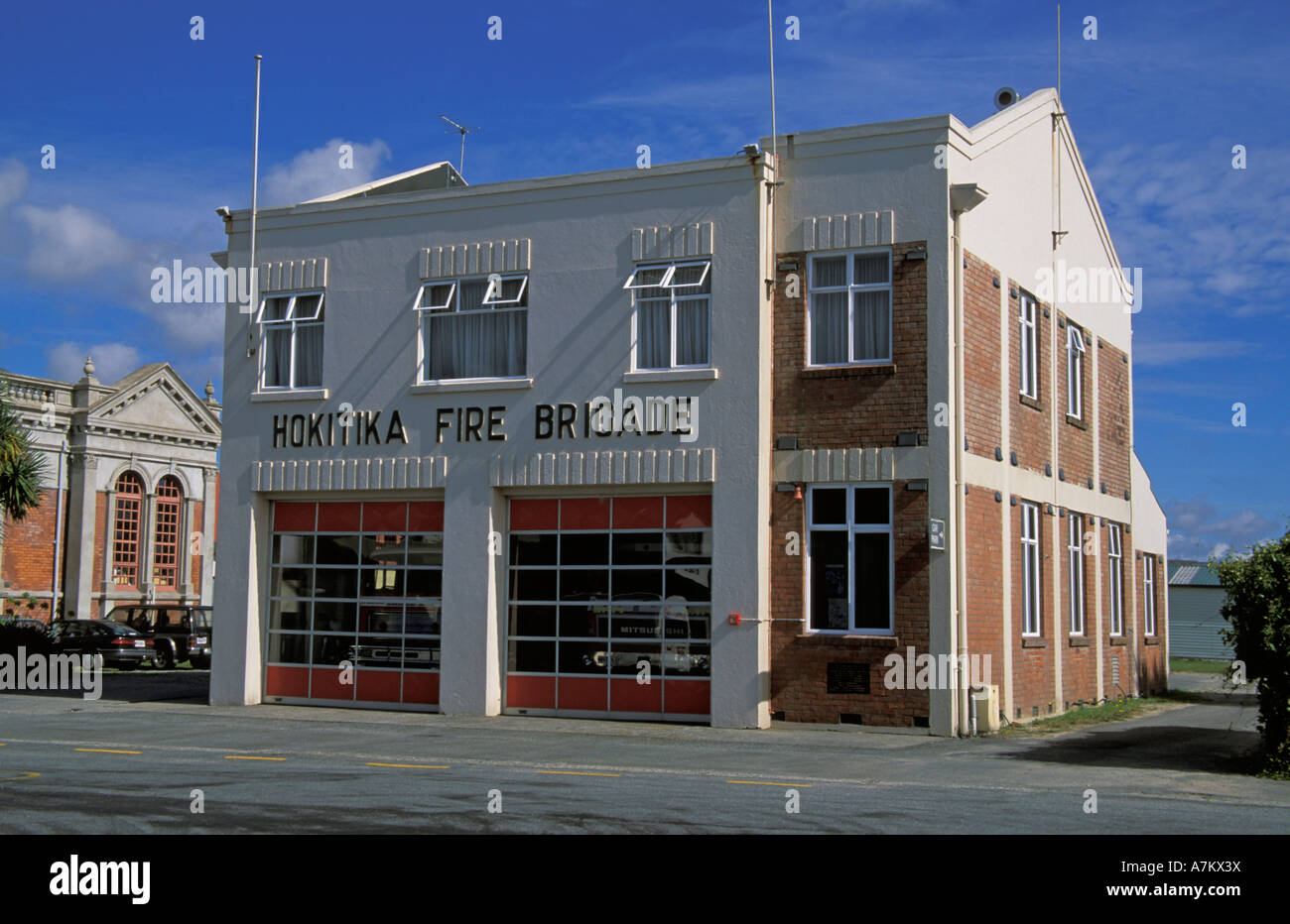 Fire Brigade Station New Zealand Hokitika Stock Photo - Alamy