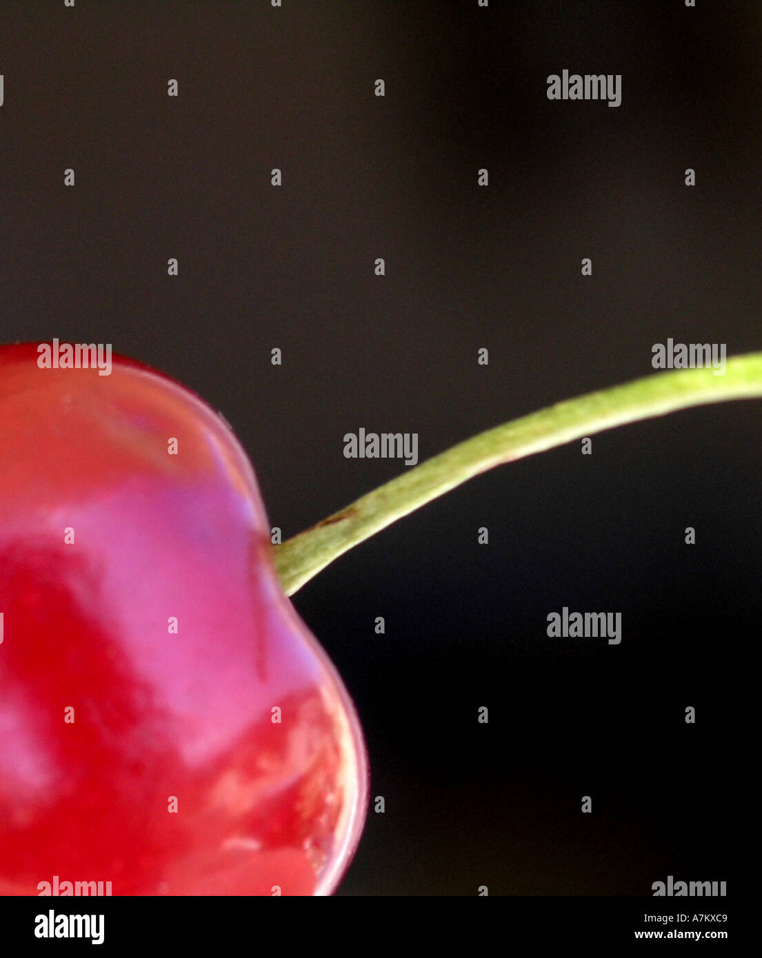 cherry on black background Stock Photo - Alamy