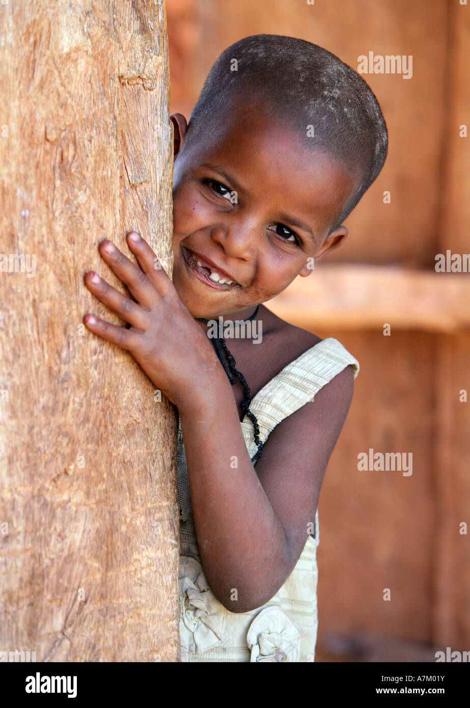 Ethiopia - smiling little girl age 5 in the highlands of Tigray ...