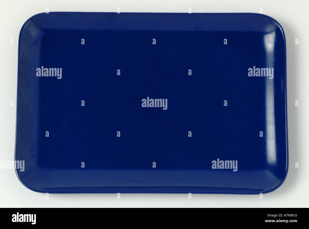 Blue Oblong tray Stock Photo - Alamy