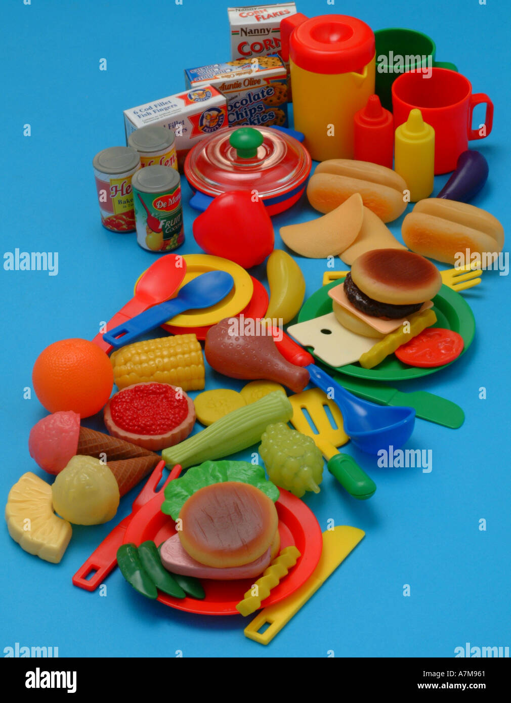 plastic play food Stock Photo - Alamy