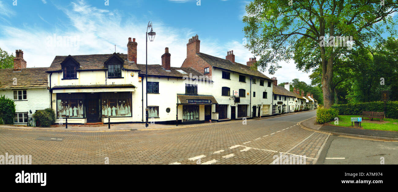 Prestbury village high street cheshire UK Stock Photo - Alamy
