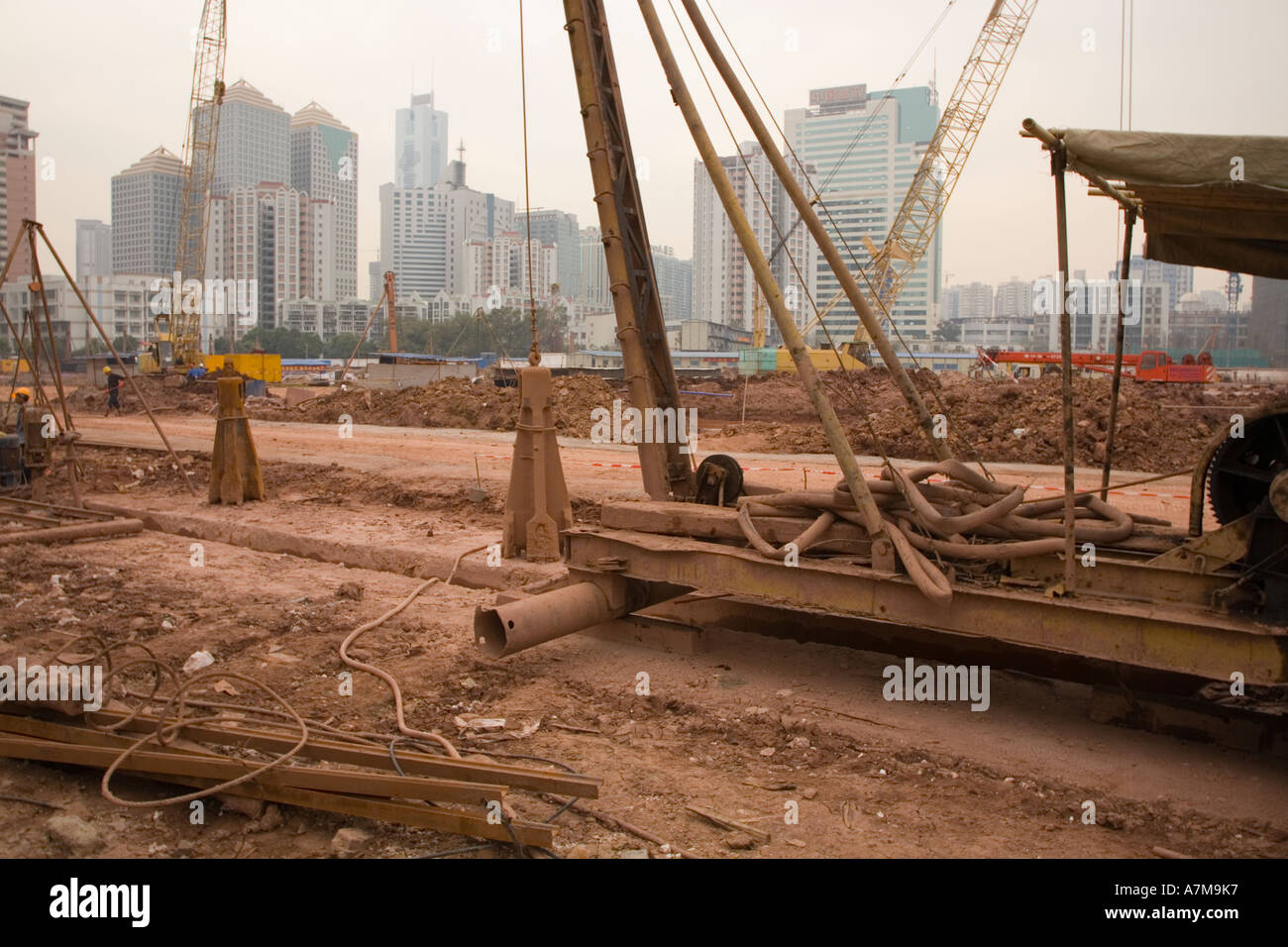 Construction place in Guangzhou China Stock Photo - Alamy