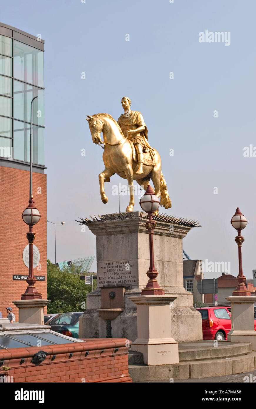 Hull Kingston upon Hull UK King William III Billy Statue in Market ...