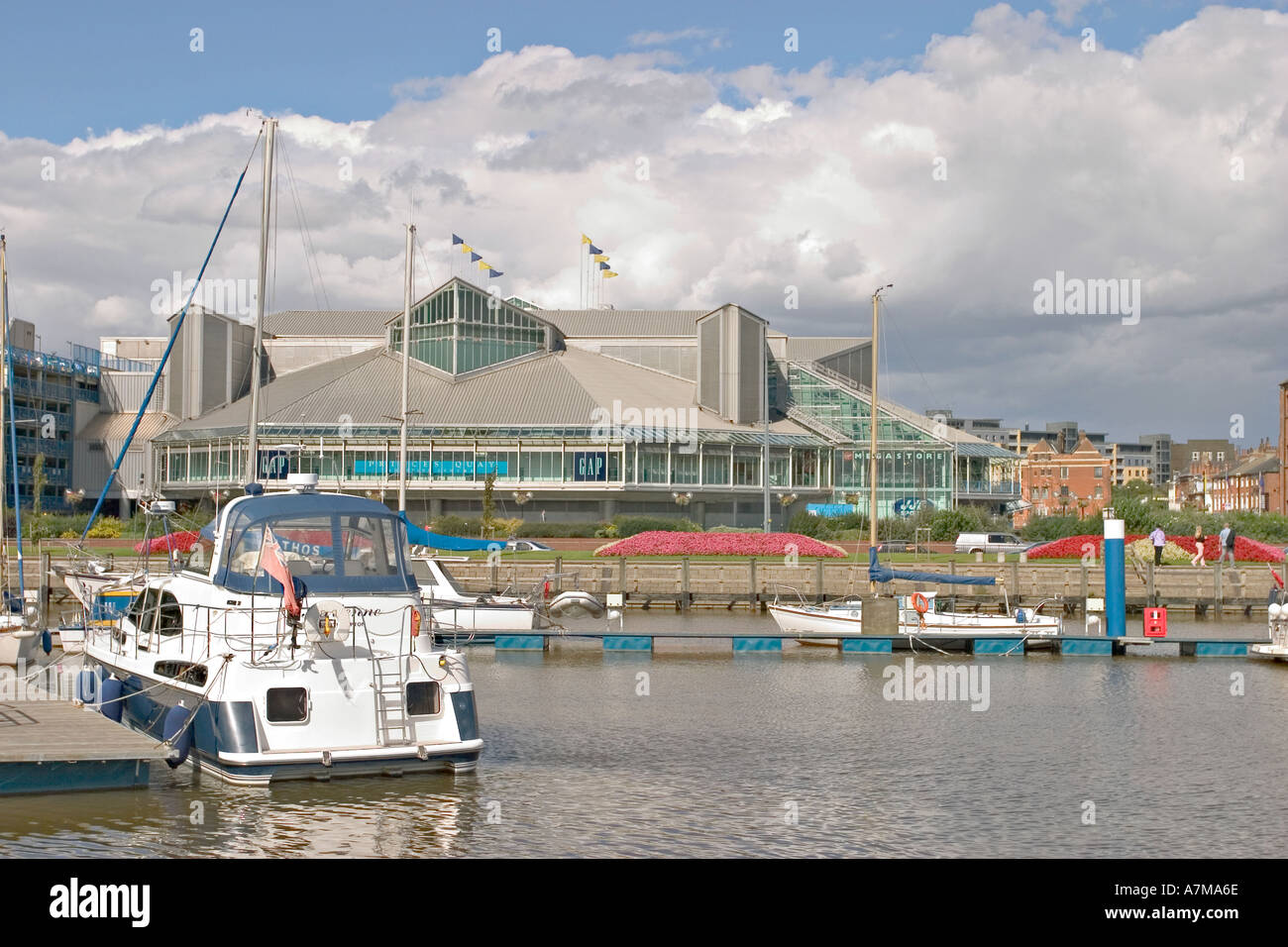 Hull Kingston upon Hull Marina and Princess Quay Shopping Centre Stock ...