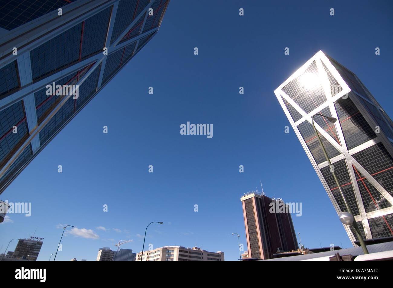 plaza Castilla Rio towers Madrid Spain Europe Stock Photo - Alamy