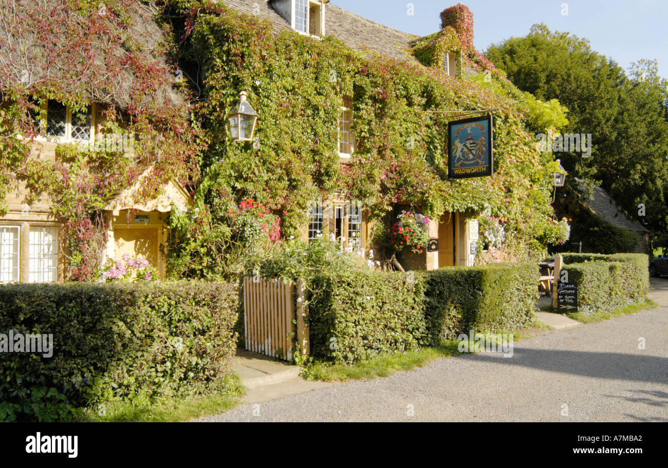 The pub on the green in the picturesque rural cotswold village of Great ...