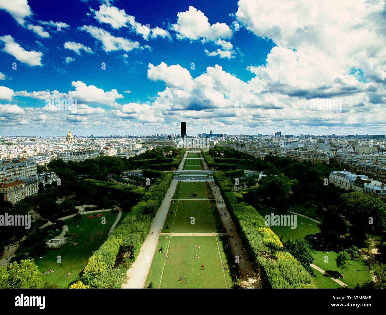 View from Eiffel Tower Paris France Stock Photo - Alamy