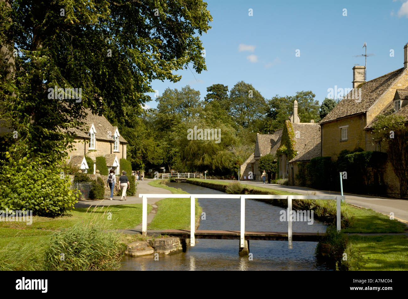 Lower Slaughter Gloucestershire England UK Stock Photo - Alamy