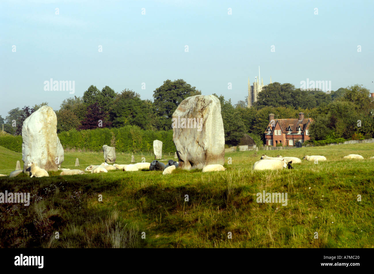 ancient stones at Avebury Stock Photo - Alamy