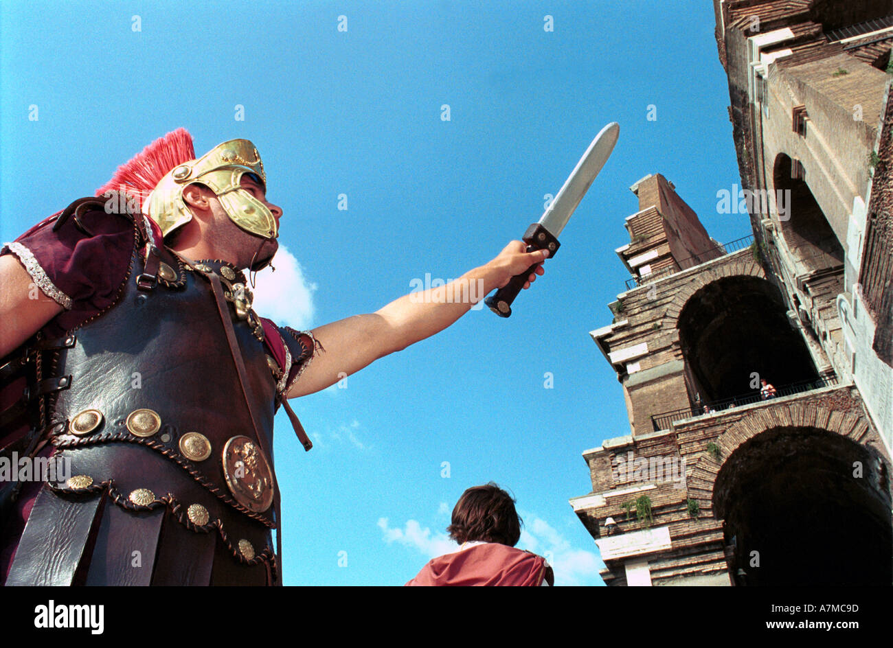 roman centurion at colosseum rome Stock Photo - Alamy