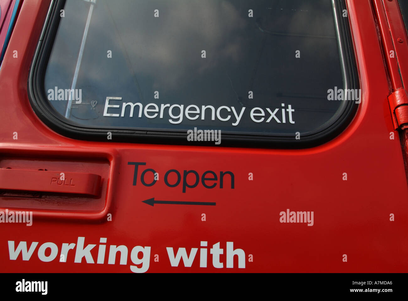 Emergency exit on a bus hi-res stock photography and images - Alamy