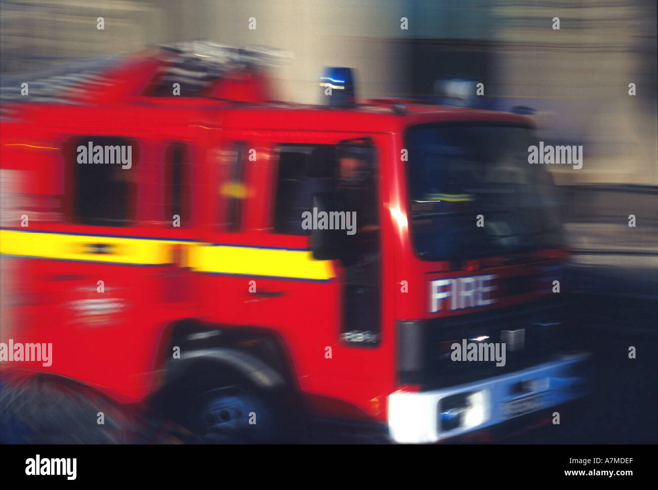 fire brigade rushing to an emergency Stock Photo - Alamy