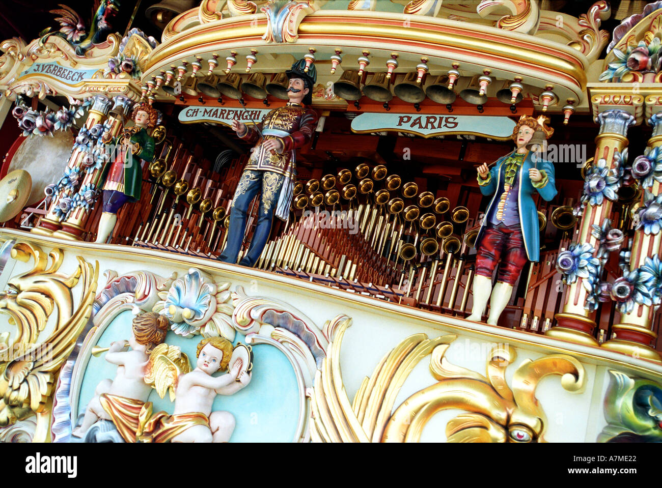 Steam powered fairground musical organ Stock Photo - Alamy