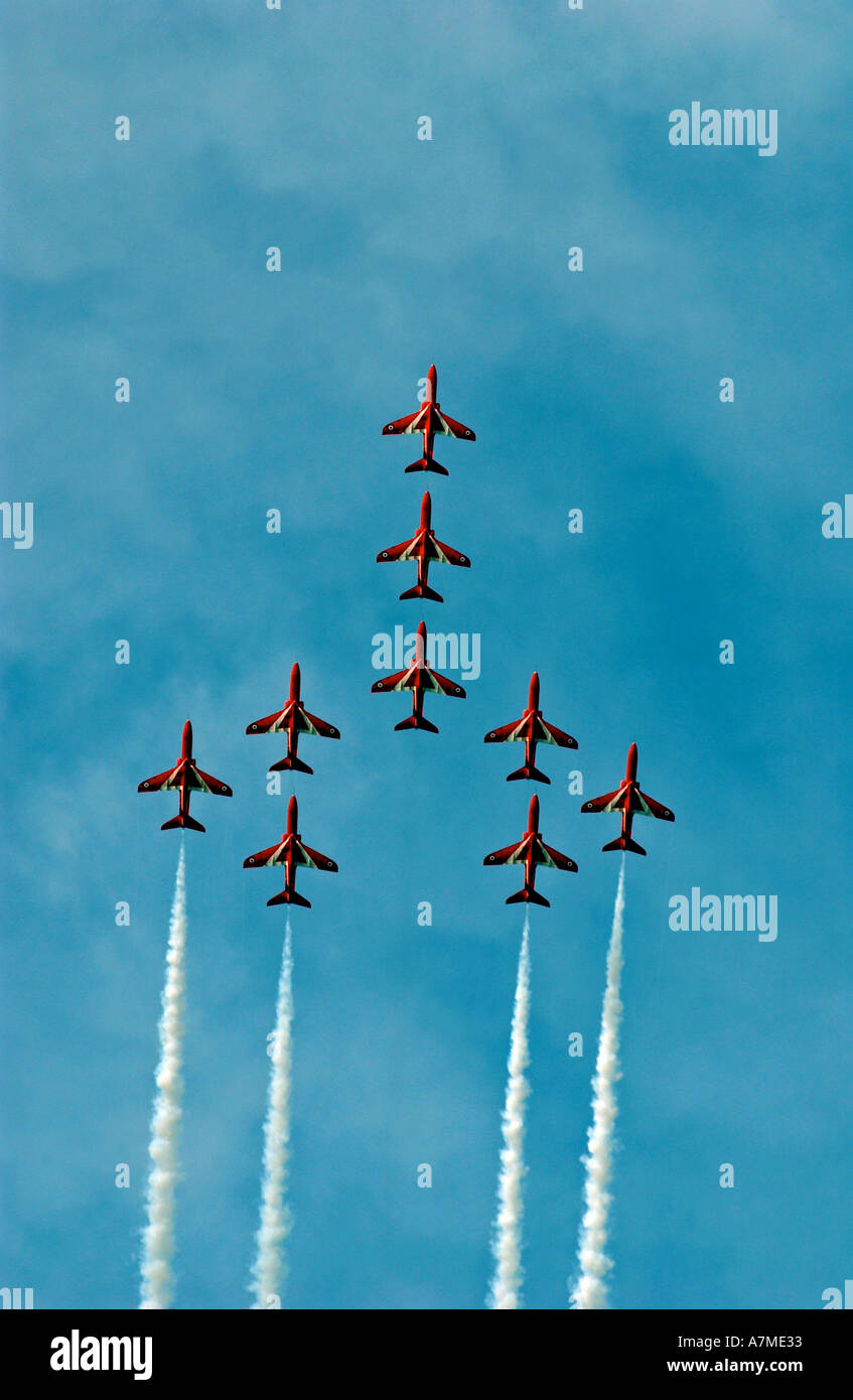 The RAF Red Arrows aerobatics display team Stock Photo - Alamy