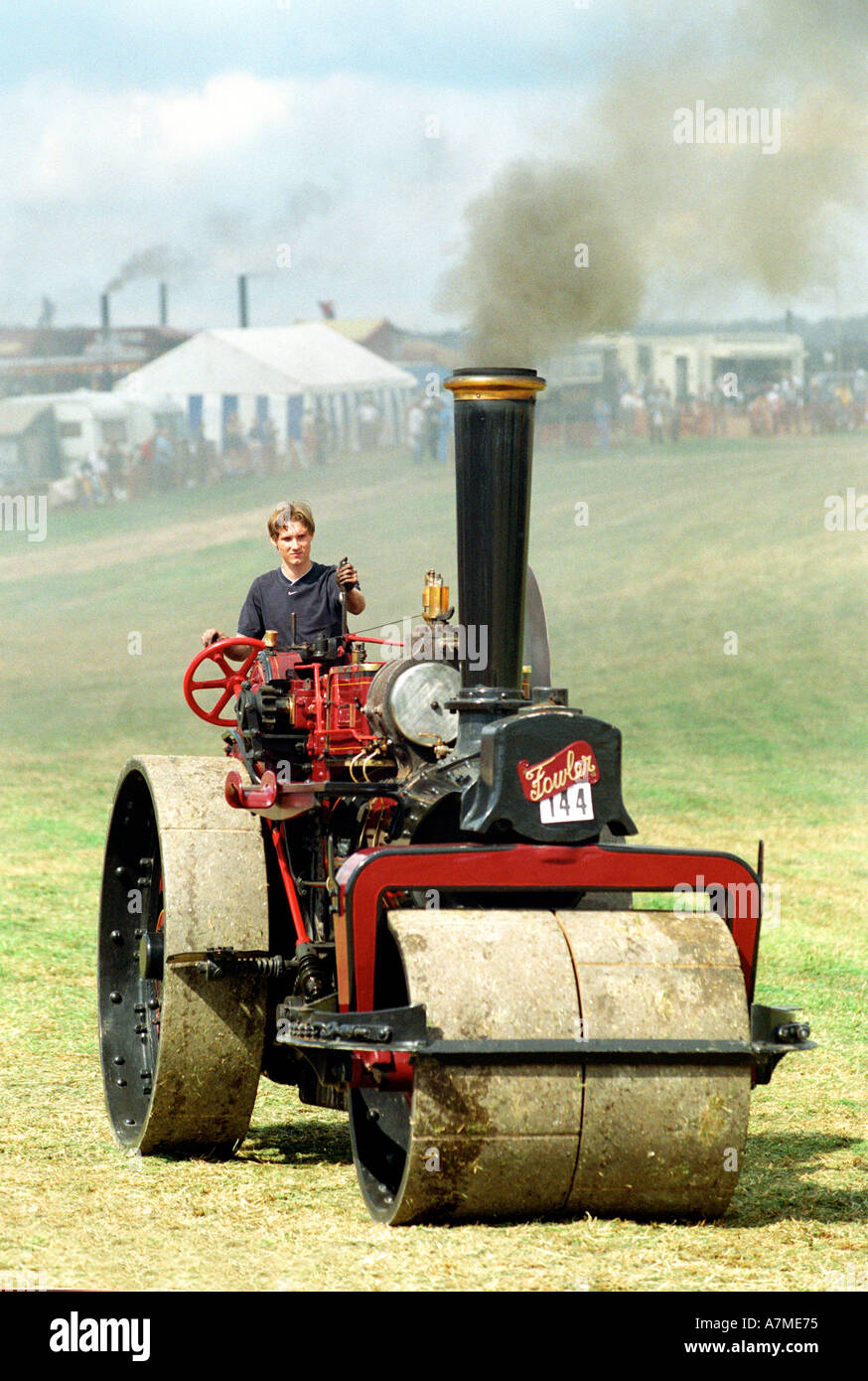 A Fowler Steam Traction Engine at the Great Dorset Steam Fair at ...