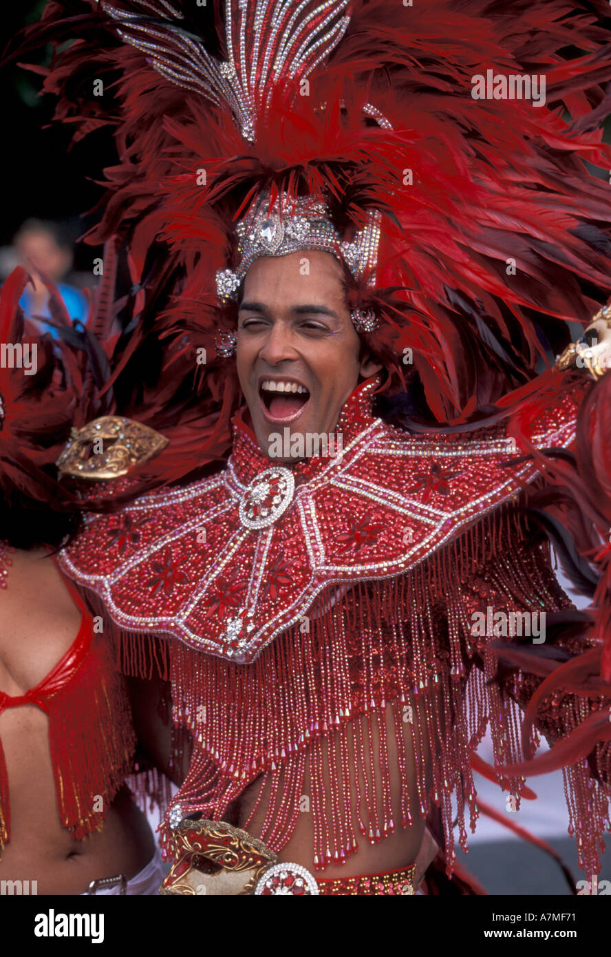 Brazilian dancer at the Notting hill carnival London United Kingdom ...