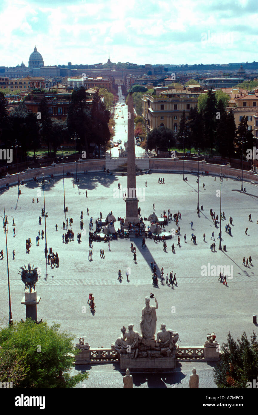 piazza del popolo from the pincio rome Stock Photo - Alamy