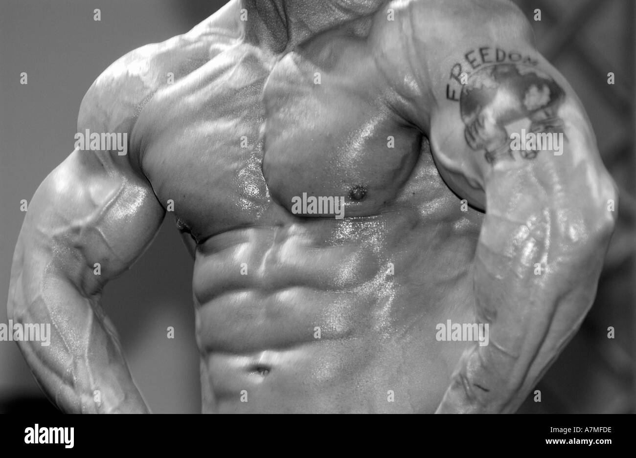 Body builder male Black and White Stock Photos & Images - Alamy