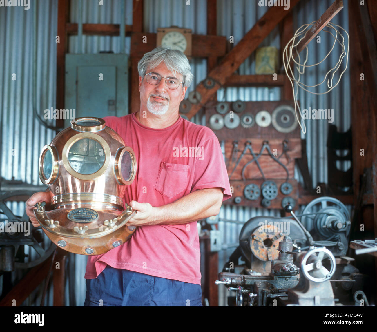Tarpon Springs Florida USA August 2003 Portrait of artisan Nick Toth ...
